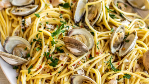 Pasta with clam sauce store