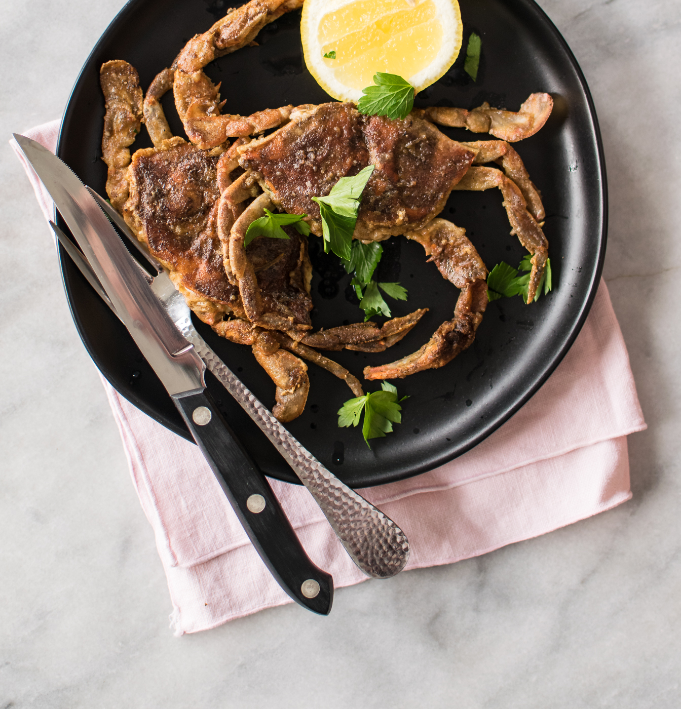 Pan Fried Soft Shell Crab | Carolyn's Cooking