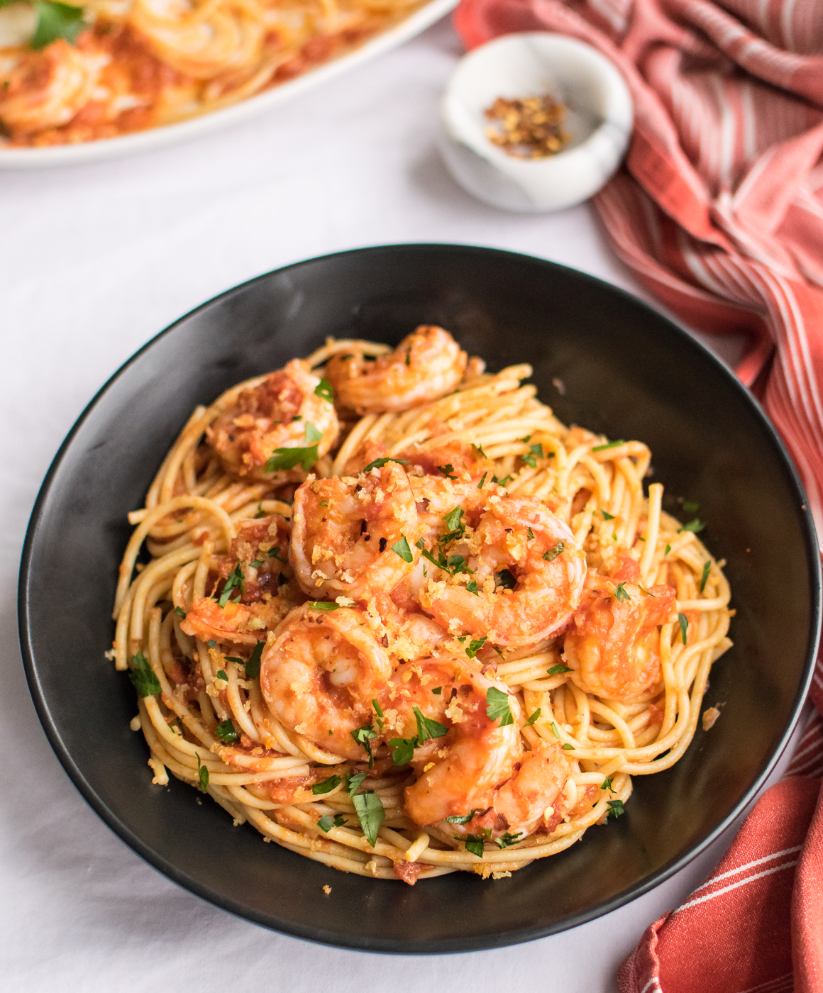 Shrimp Fra Diavolo with Pasta | Carolyn's Cooking