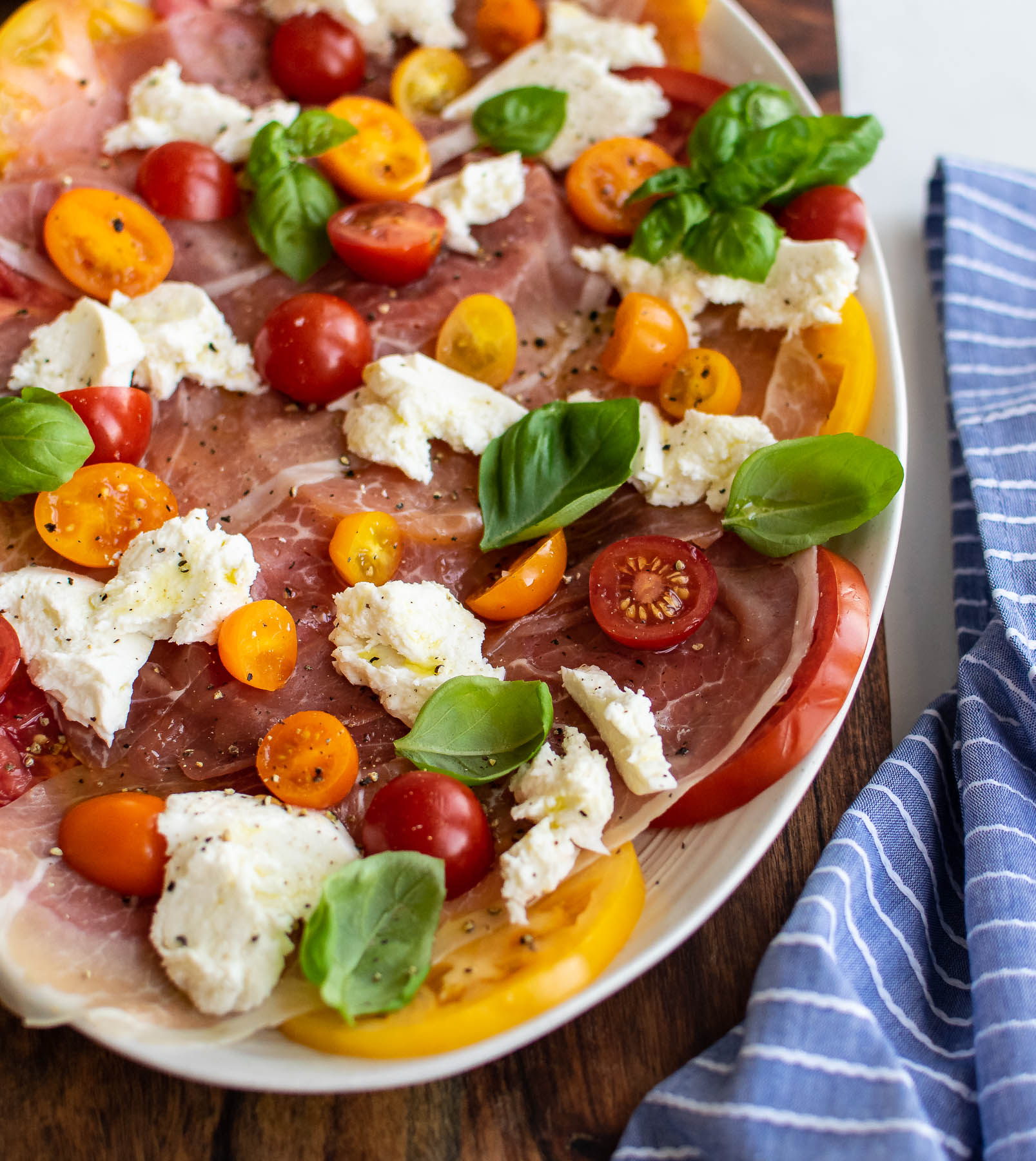 Caprese Salad with Prosciutto | Carolyn's Cooking