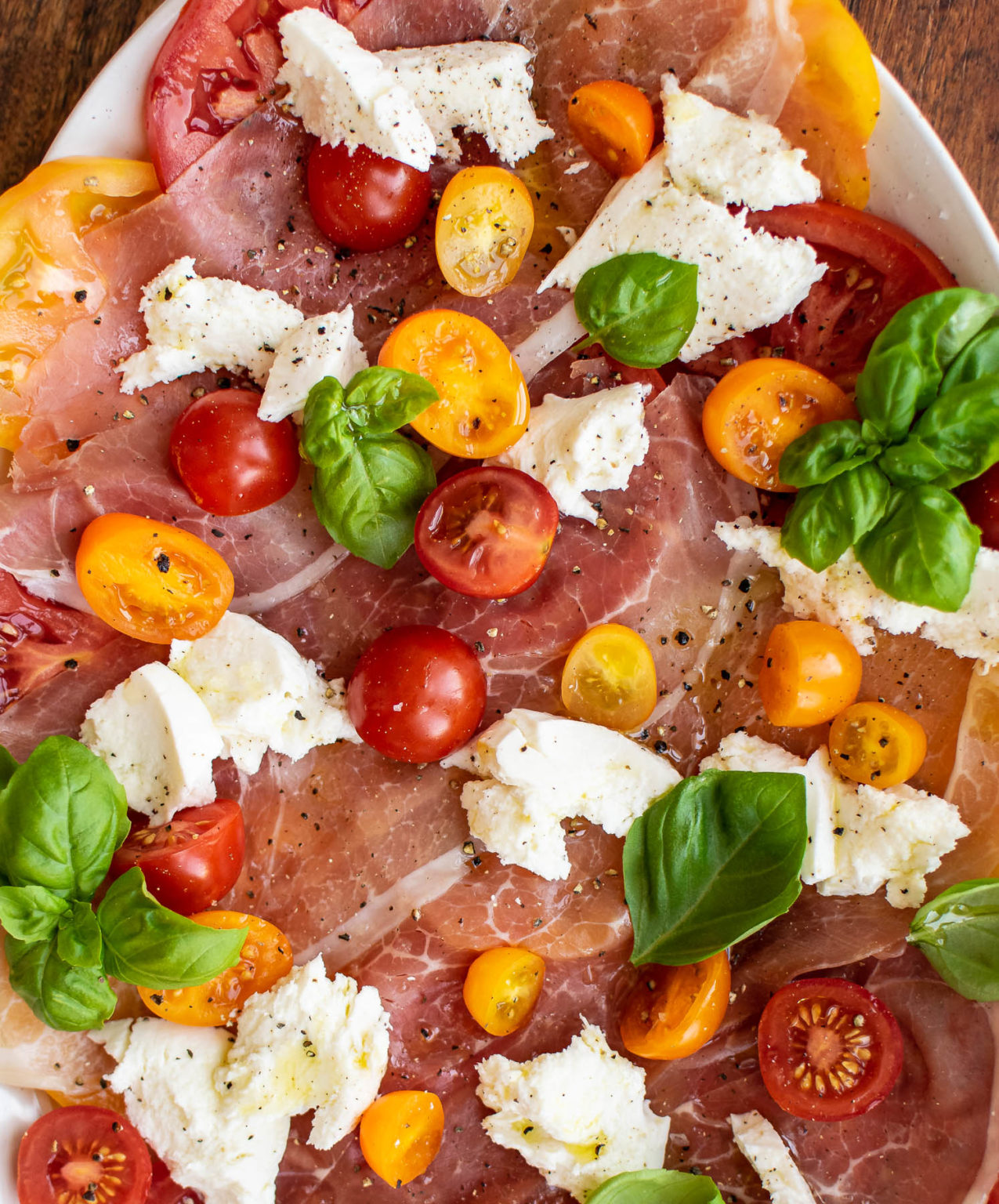 Caprese Salad with Prosciutto | Carolyn's Cooking