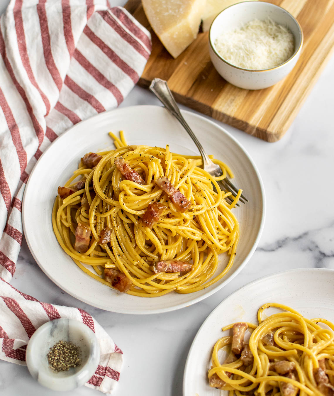 Authentic Bucatini Alla Carbonara | Carolyn's Cooking