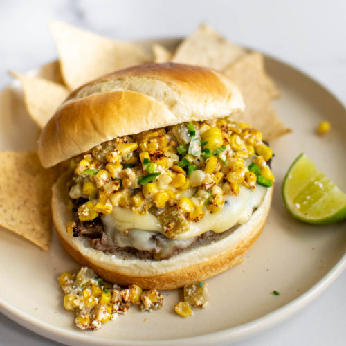 Elote Burgers | Carolyn's Cooking