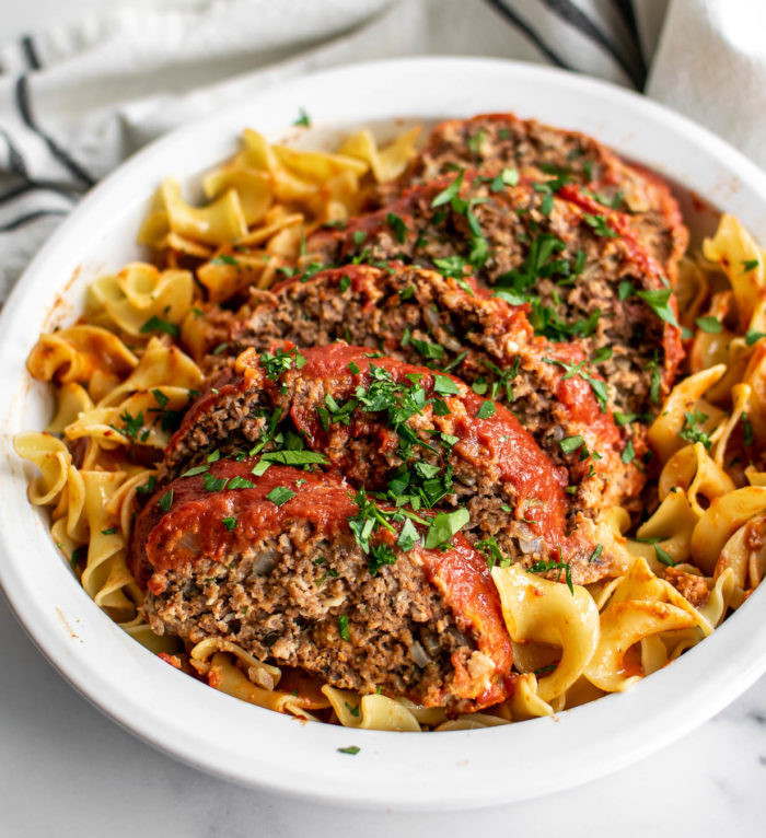 Ma! The Meatloaf! (Italian Meatloaf with Egg Noodles) | Carolyn's Cooking