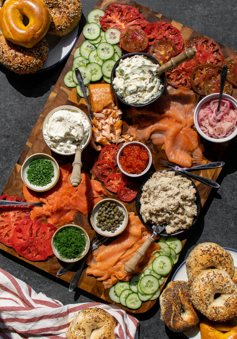 Smoked Fish Bagel Board | Carolyn's Cooking