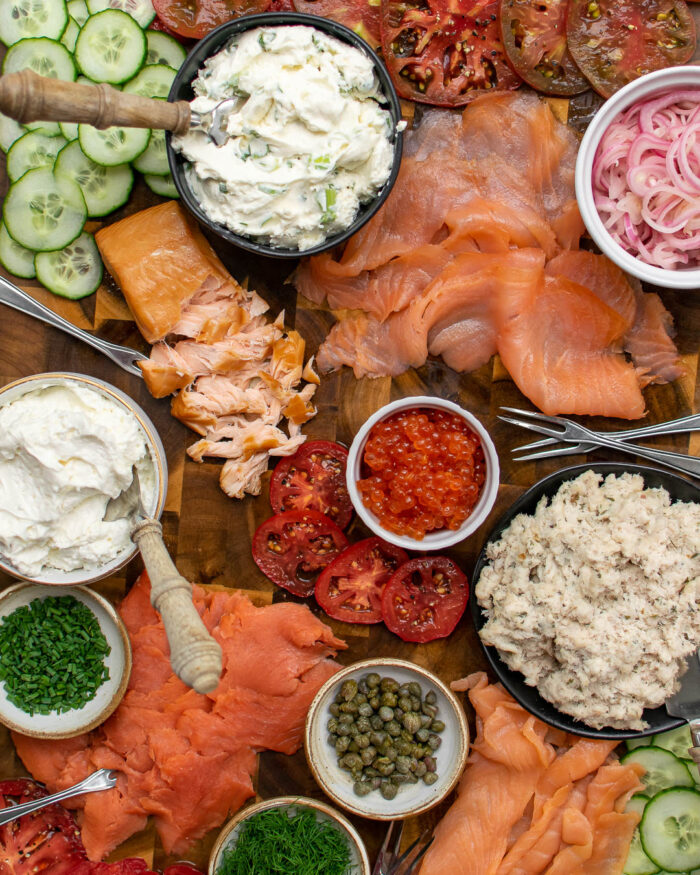 Smoked Fish Bagel Board | Carolyn's Cooking