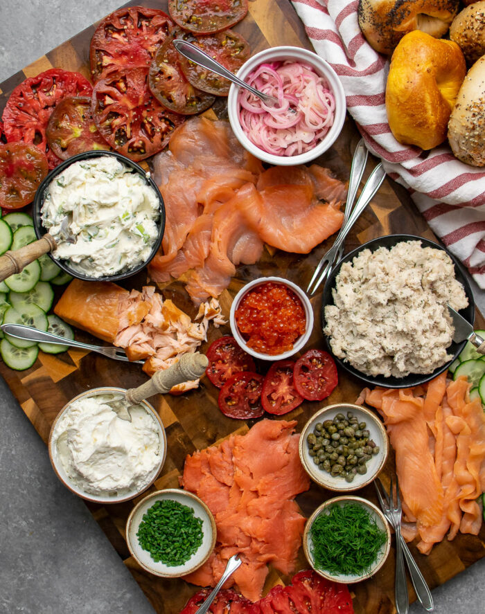Smoked Fish Bagel Board | Carolyn's Cooking