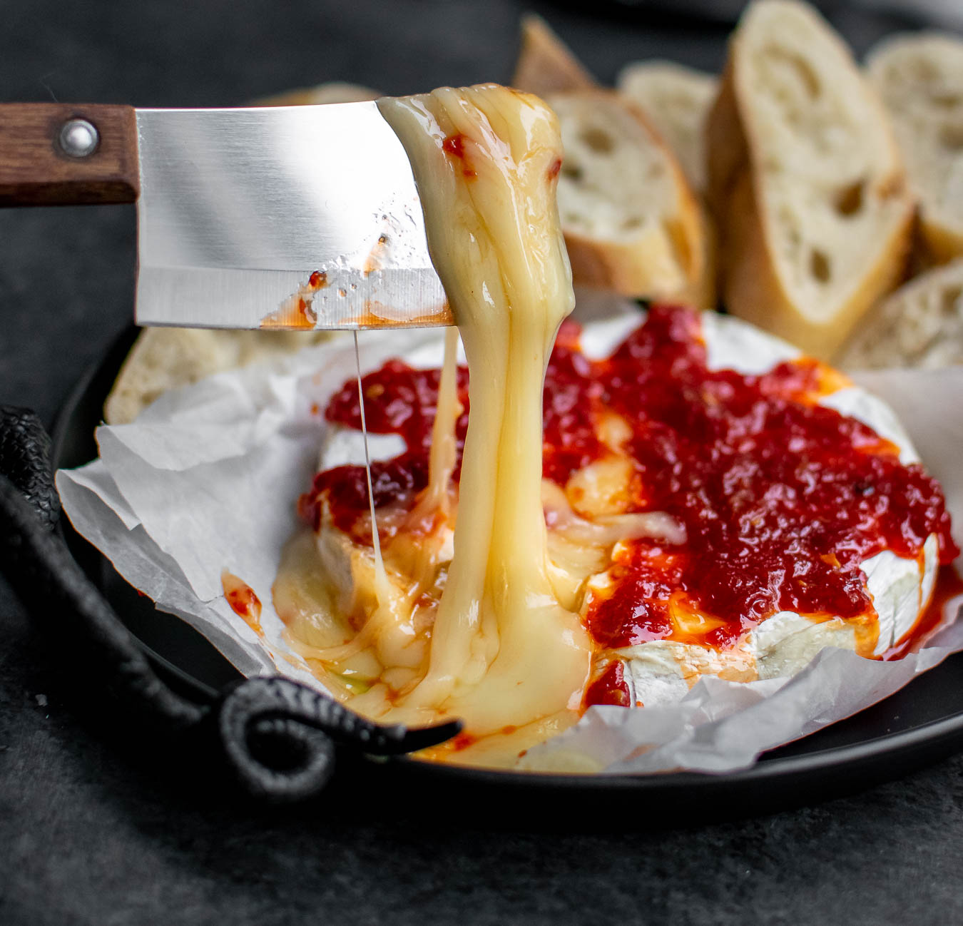 Halloween Bloody Baked Brie | Carolyn's Cooking